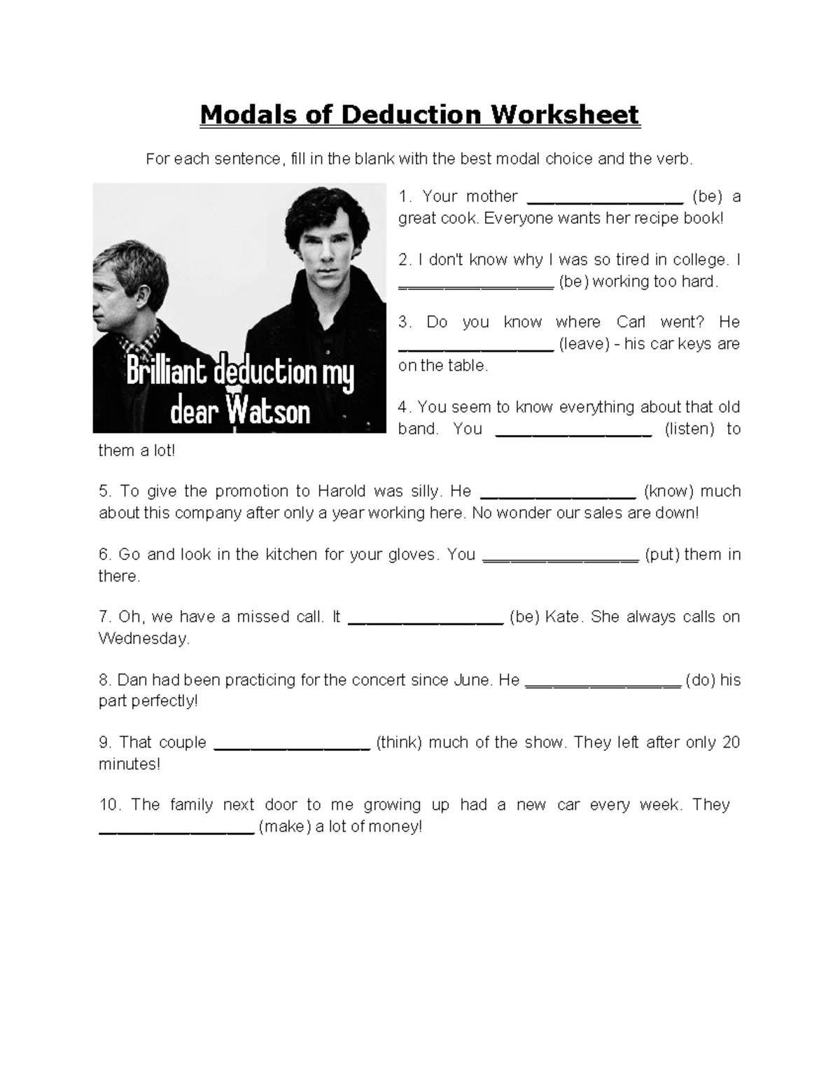 Modals-of-deduction-past-tense-grammar-drills 112816 - Modals of ...