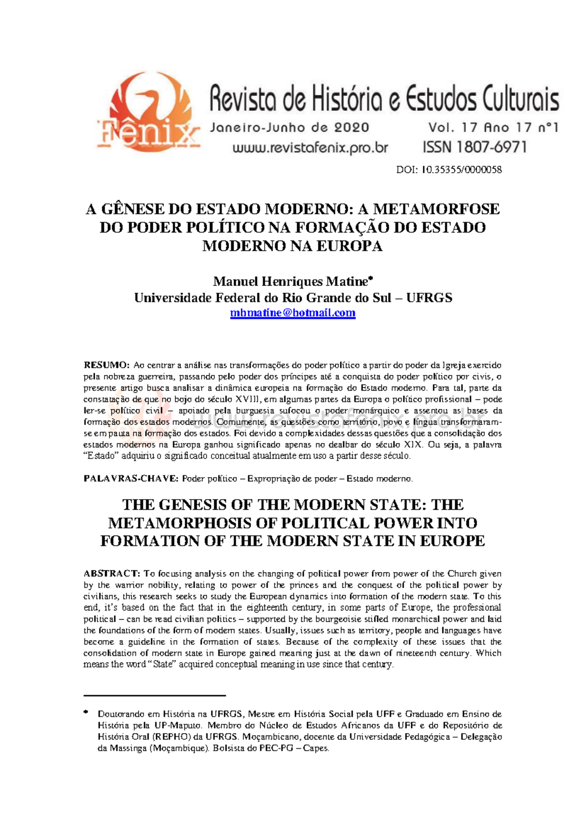 Probson 89,+artigo 9 secao livre Manuel Henriques Matine fenix jan jun ...