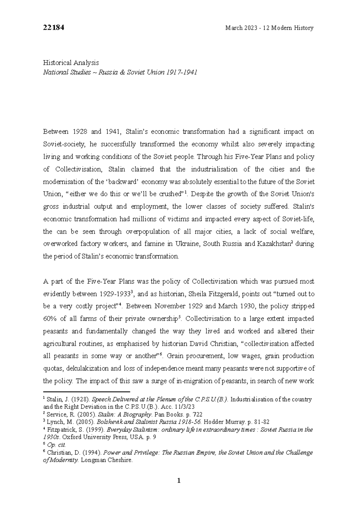 Modern history hsc russia and the soviet union national study essay on ...