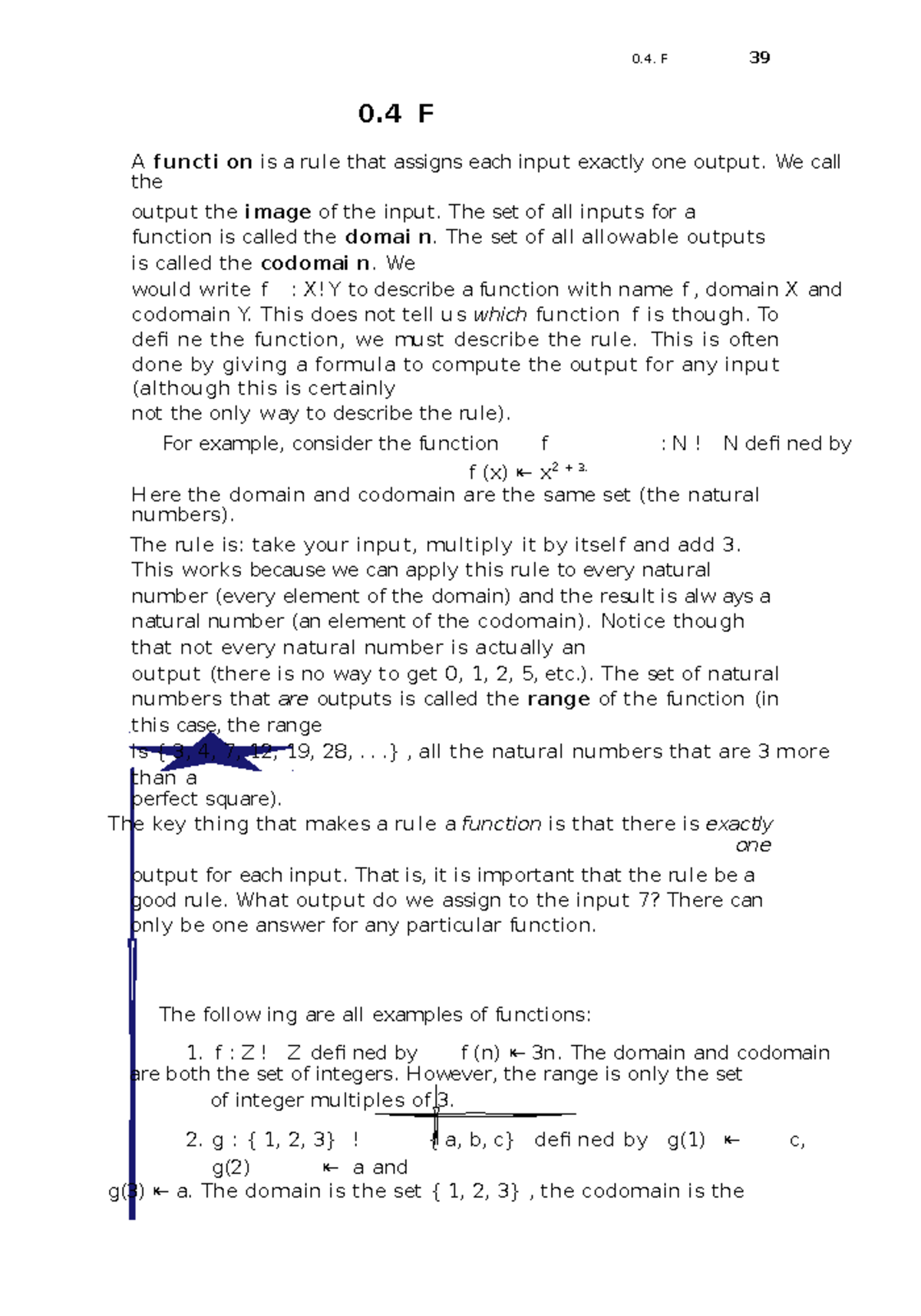 (Math222) introduction lectures - F 39 0 F A f uncti on is a rule that assigns each input ...