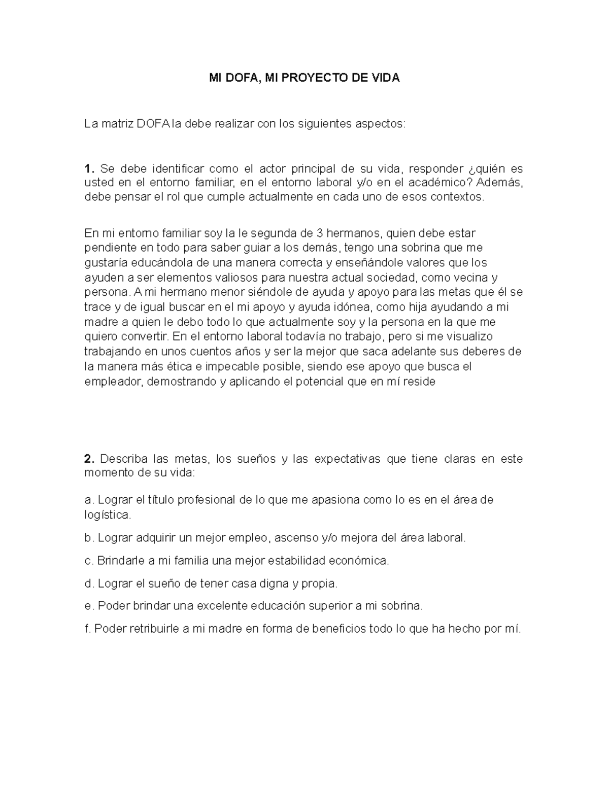 MI DOFA - esto contiene todo sobre mi vida y mis estudios como podemos ...