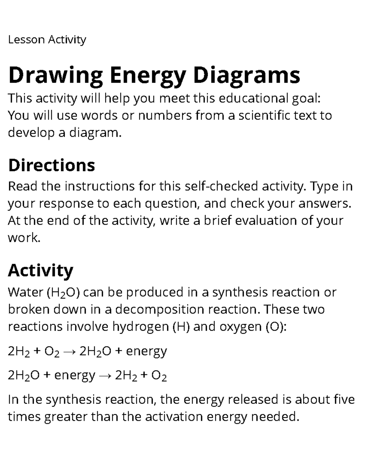 Maya Energy Changes in Chemical Reactions Tutorial - Lesson Activity ...