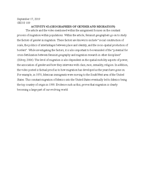 Geography Matters Geography Course Evaluation - Running head: GEOGRAPHY ...