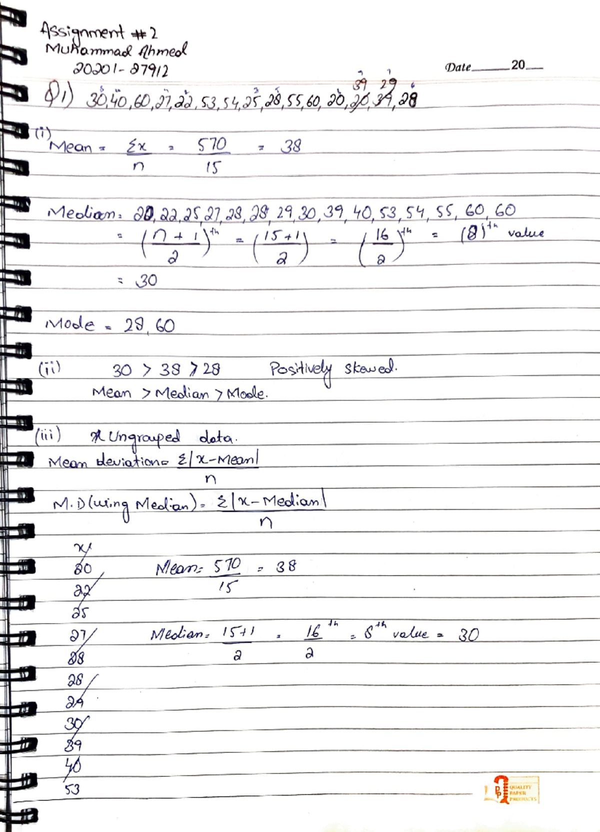PTS Assignment 2 - Model & Inferences - Studocu