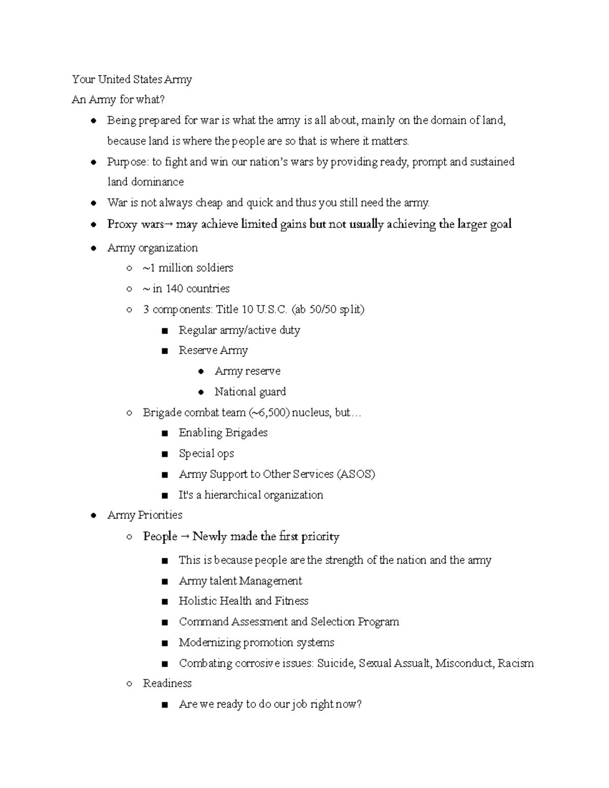 Class 7 (Army ROTC guest) - PSCI 2235 - Vandy - Studocu