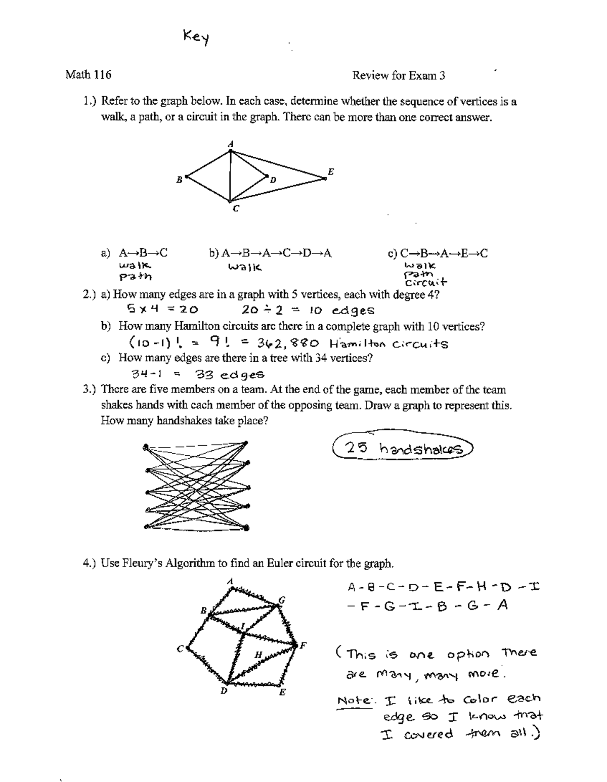 Math 116 Review for Exam 3 Key - Studocu