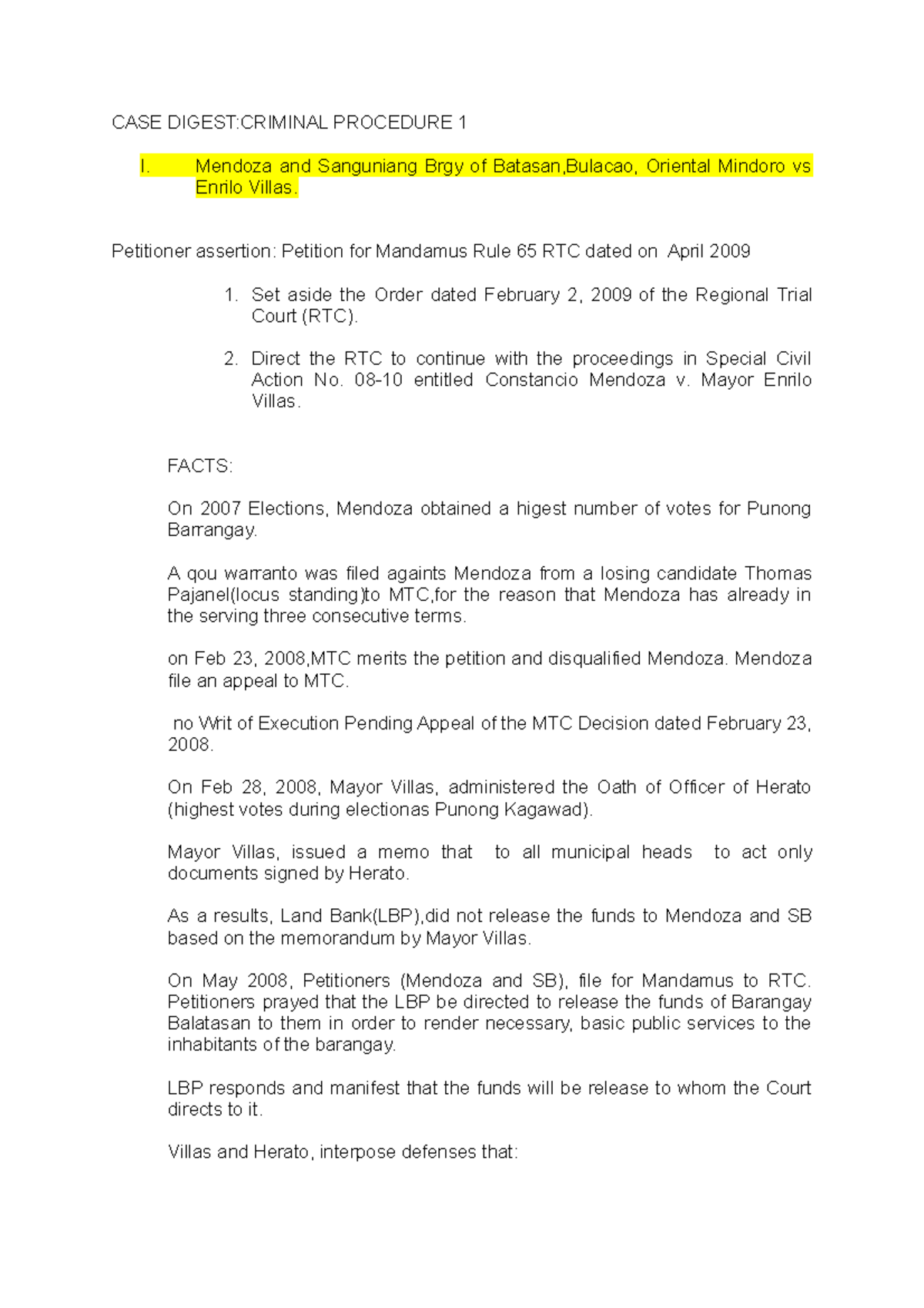 Compiled RULE 111 CASE Digest - CASE DIGEST:CRIMINAL PROCEDURE 1 I ...