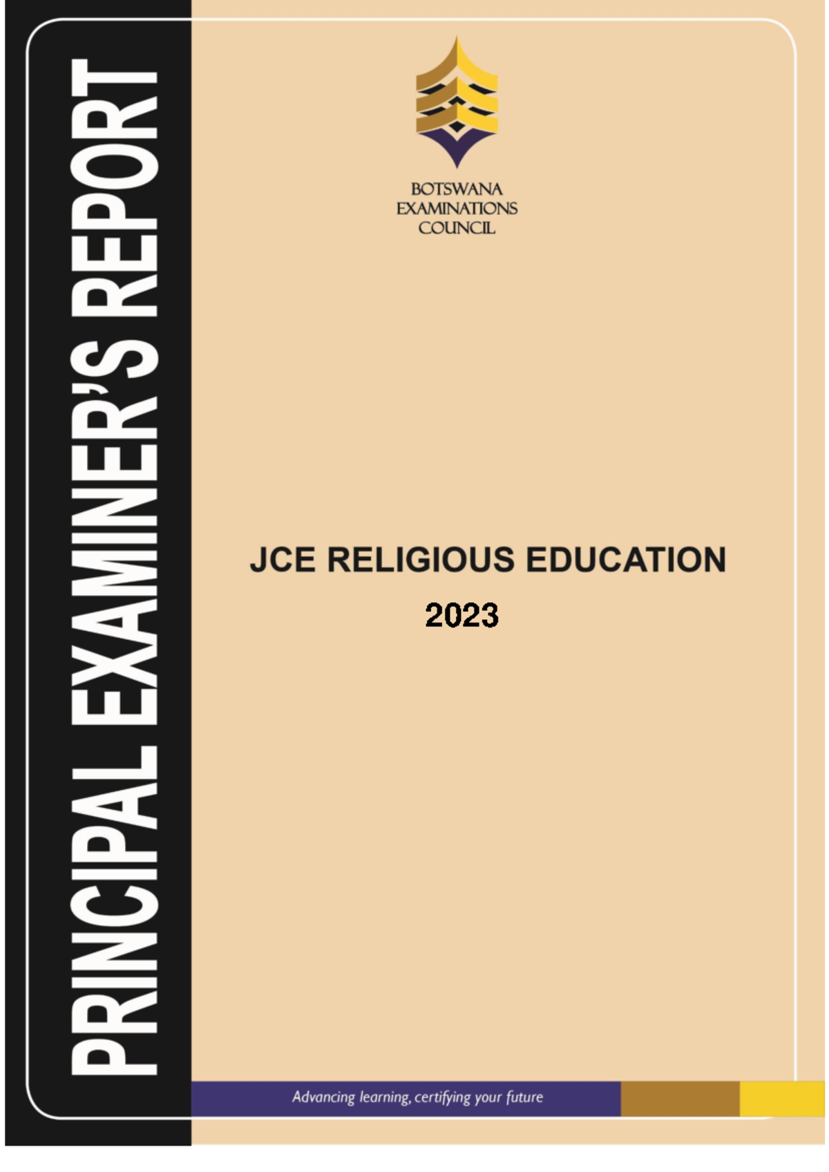2023 JCE Religious Education PE's Report - Botswana Junior Certificate Examination Principal ...