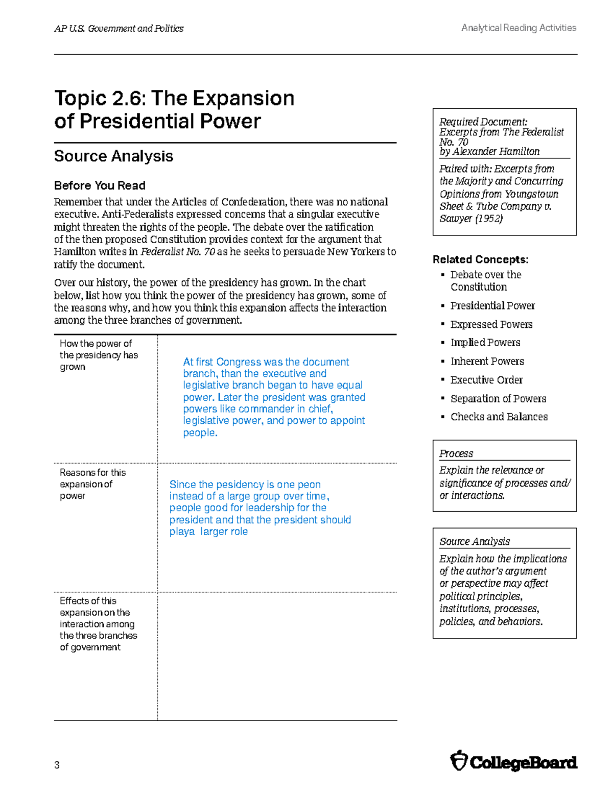 2.6Expansion of Presidential Power - AP U. Government and Politics ...