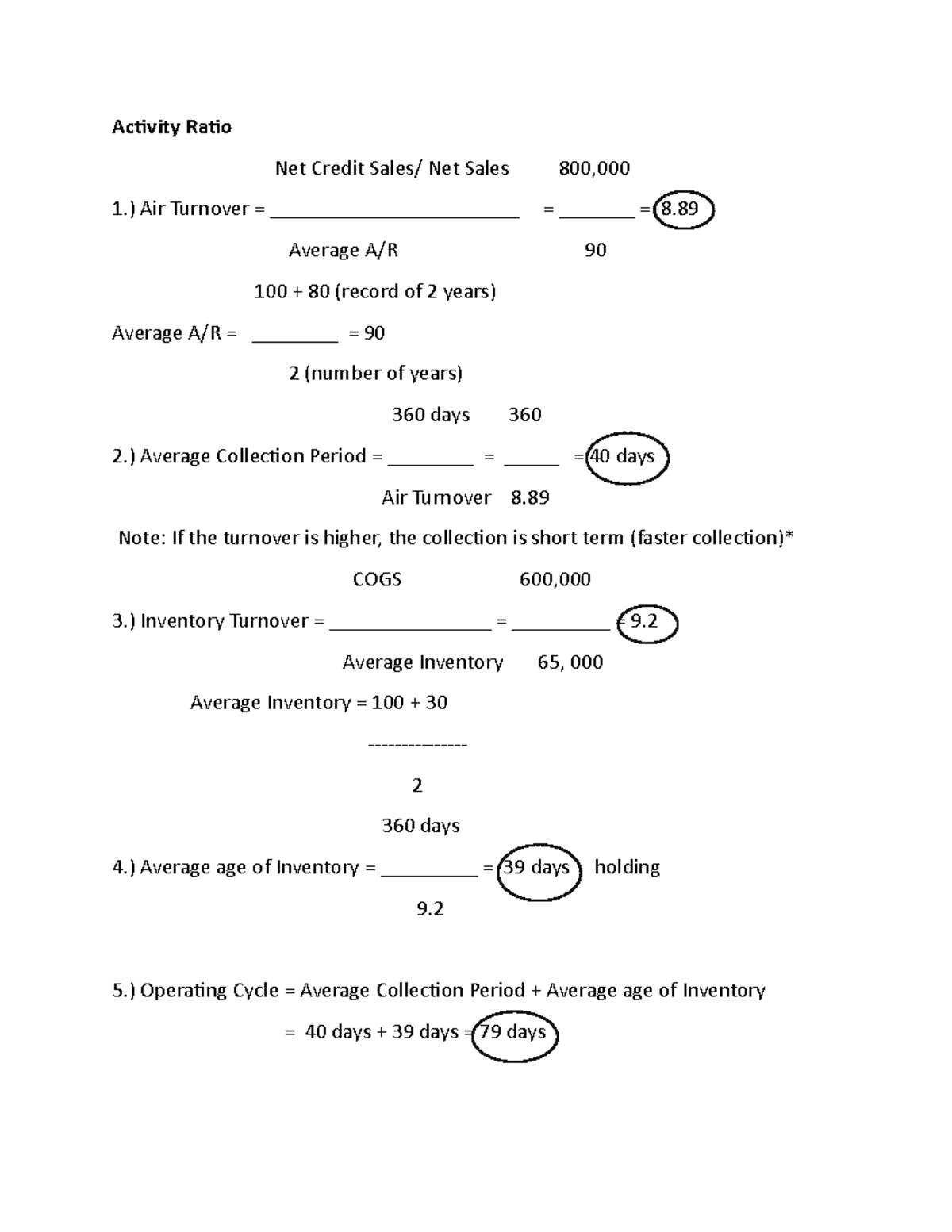 Accounting: Activity Ratio - Activity Ratio Net Credit Sales/ Net Sales ...