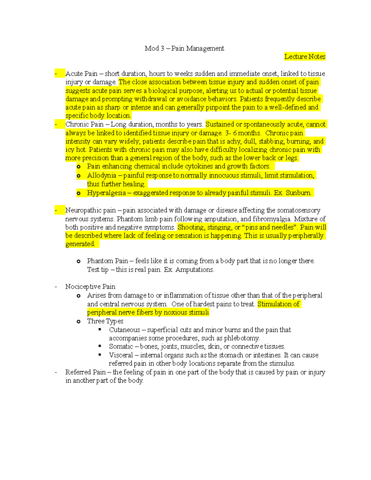 Med Surg Exam 2 StudyGuide - NUR 355 - Arizona College - Studocu