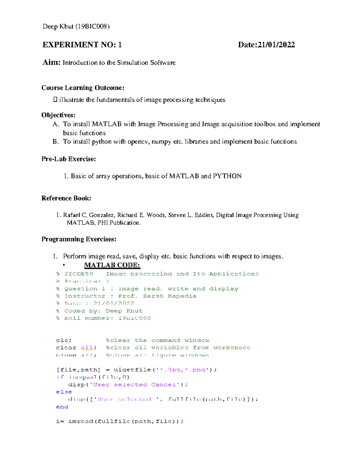 19BIC008 EXP1 - f f f f f f f f f f f f f f f f f f f f f f efds sfd ...