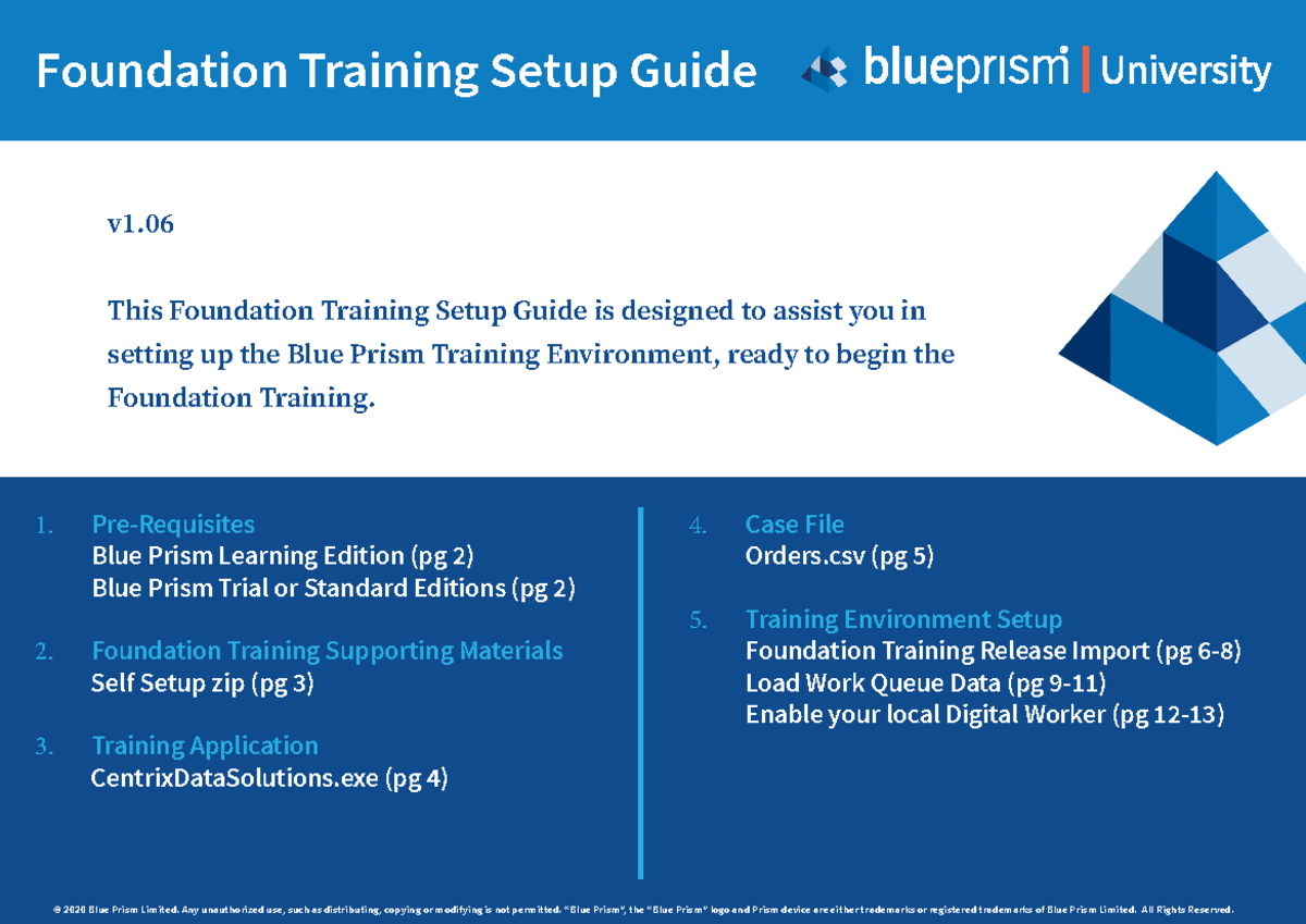 Foundation Training Setup Guide - v1. This Foundation Training Setup ...