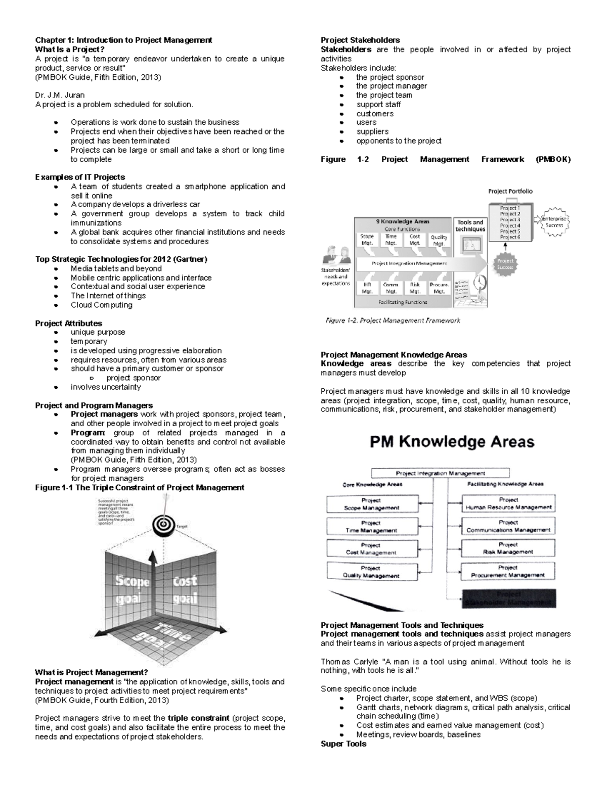Chapter 1 - Project Management - Chapter 1: Introduction to Project ...