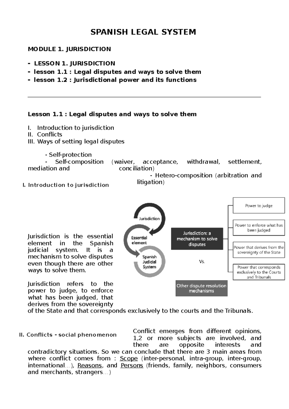 Tema 1 -Spanish legal system Imprimir - SPANISH LEGAL SYSTEM MODULE 1 ...