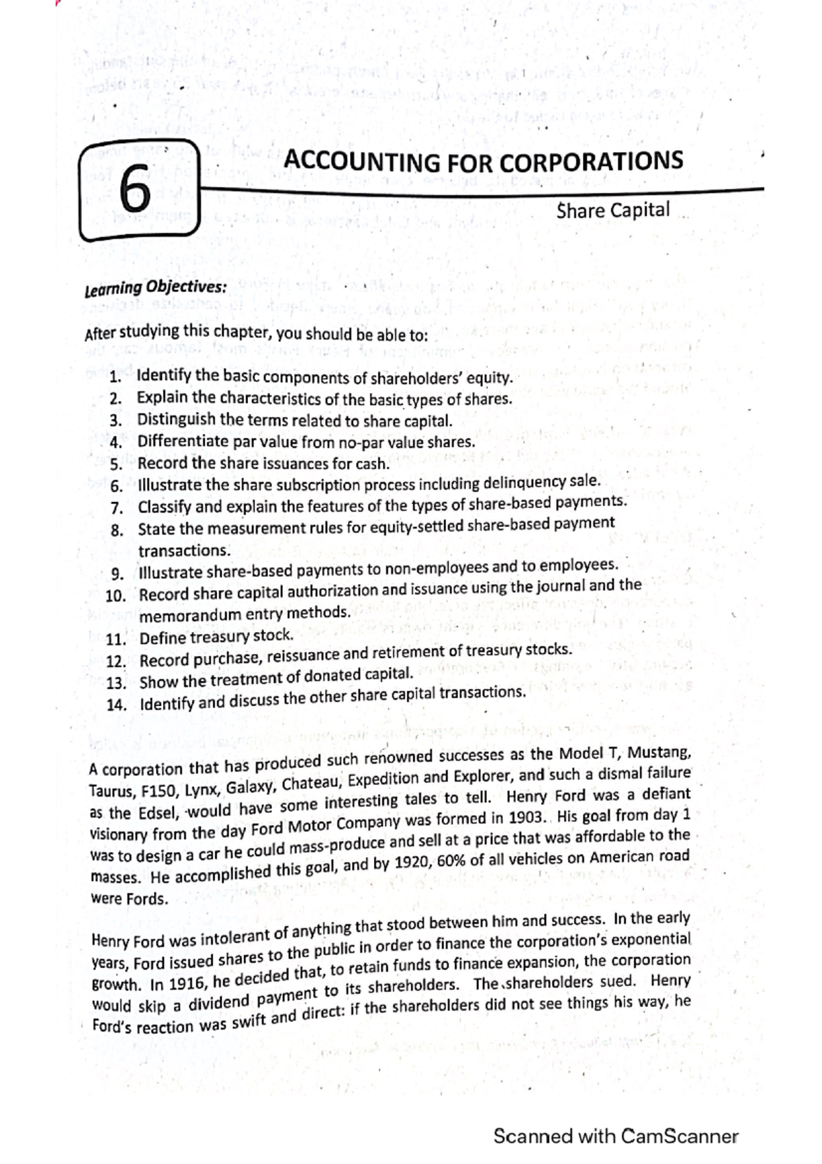 Chapter-6- Lesson Accounting for Corporations - BS Accountancy - Studocu