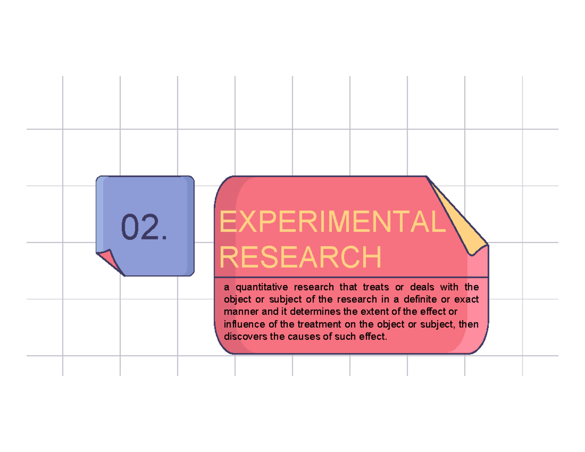Nature OF Inquiry & Research 2 - EXPERIMENTAL RESEARCH 02. a ...