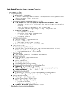 Ch 4 - chapter 4 notes - PSY 2101 - Studocu