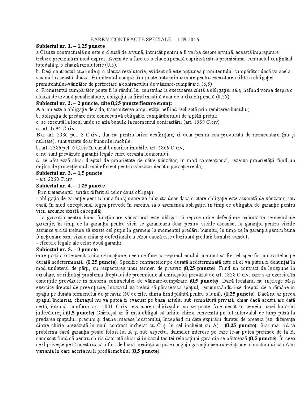 Barem Contracte Speciale septemebrie 2016-1 - BAREM CONTRACTE SPECIALE ...