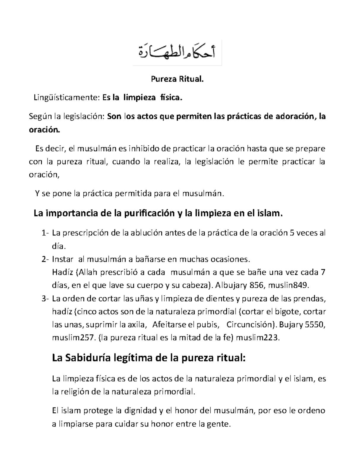 Pureza Ritual - book - Pureza Ritual. Lingüísticamente: Es la limpieza ...