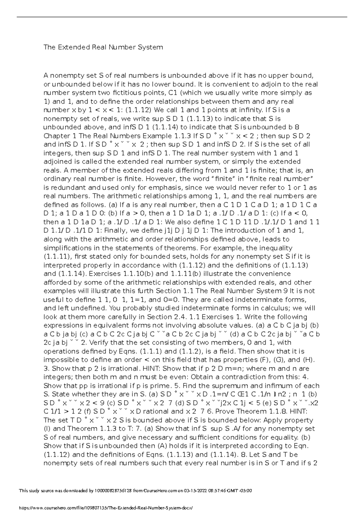 The Extended Real Number System - Accounting - Studocu