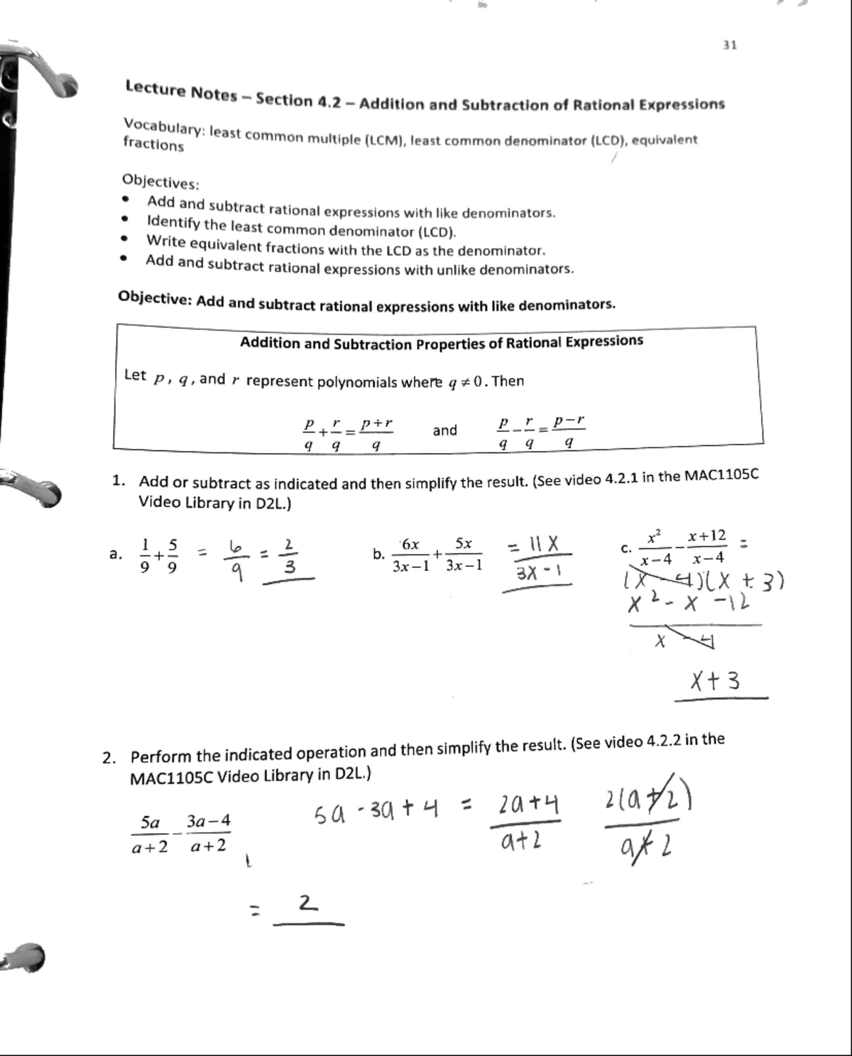 4.2 Notes - MAC1105 - Studocu