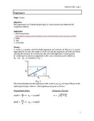 Expt 3 - PHY430 PHY433 - Ballistic Pendulum - Pre-Lab Question 3 Topic: Momentum and Energy ...