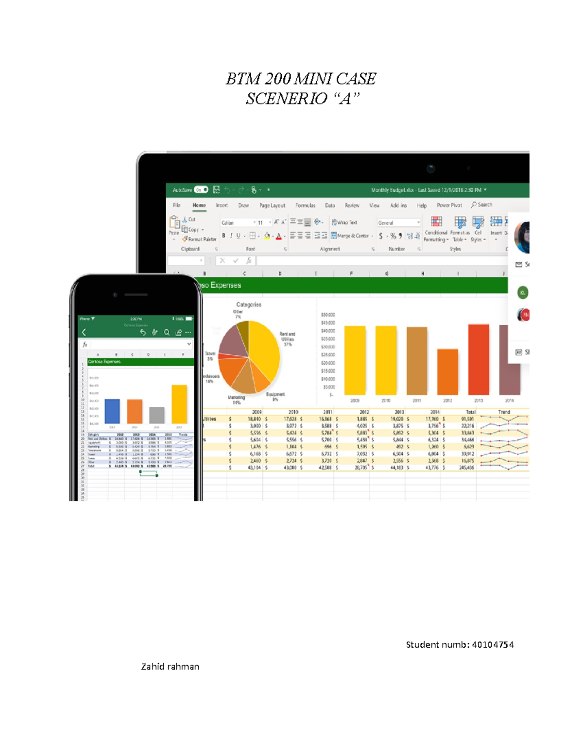 New Microsoft Word Document - BTM 200 MINI CASE SCENERIO “A” Student numb: 40104754 Zahid rahman ...
