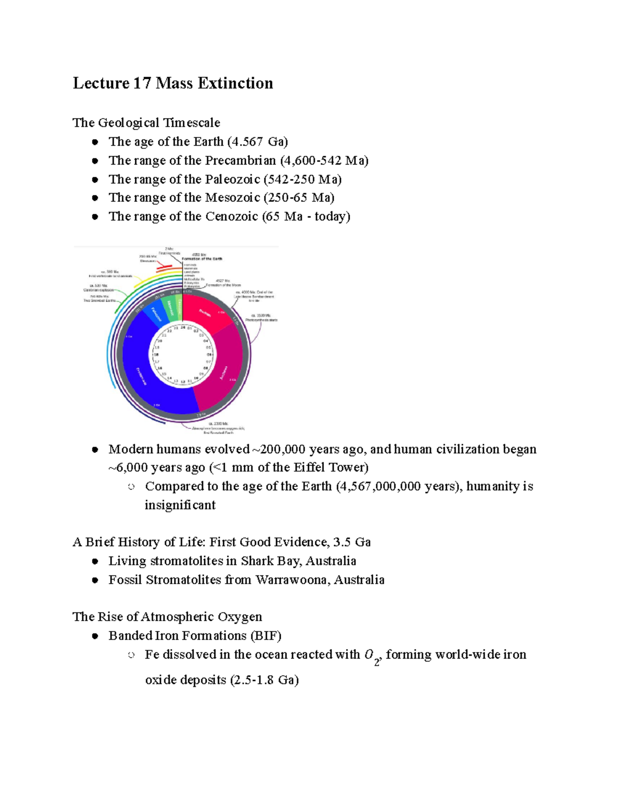 Earth 20 - Lecture 17 - Lecture 17 Mass Extinction The Geological ...