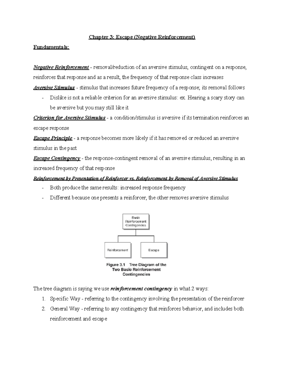 Chapter 3 Escape (Negative Reinforcement) - Chapter 3: Escape (Negative ...