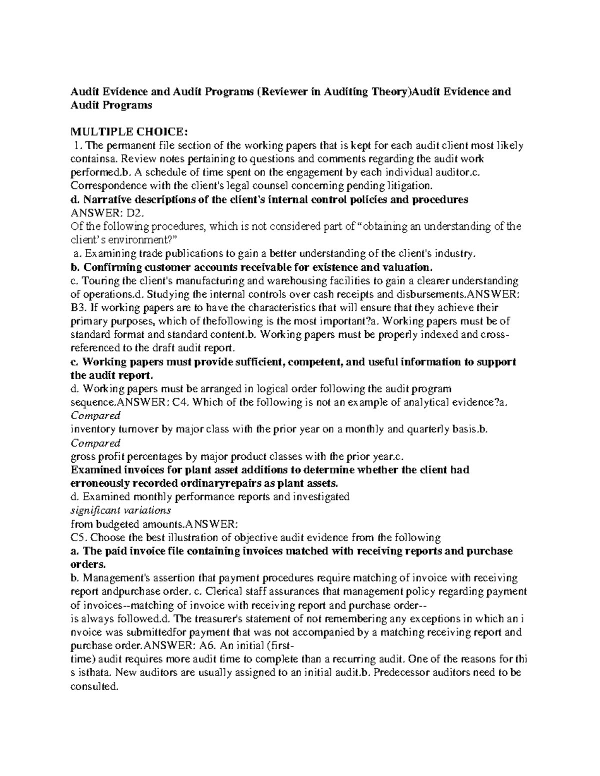 Pdfcoffee.com audit-evidence-and-audit-programs-pdf-free - Audit Evidence and Audit Programs ...