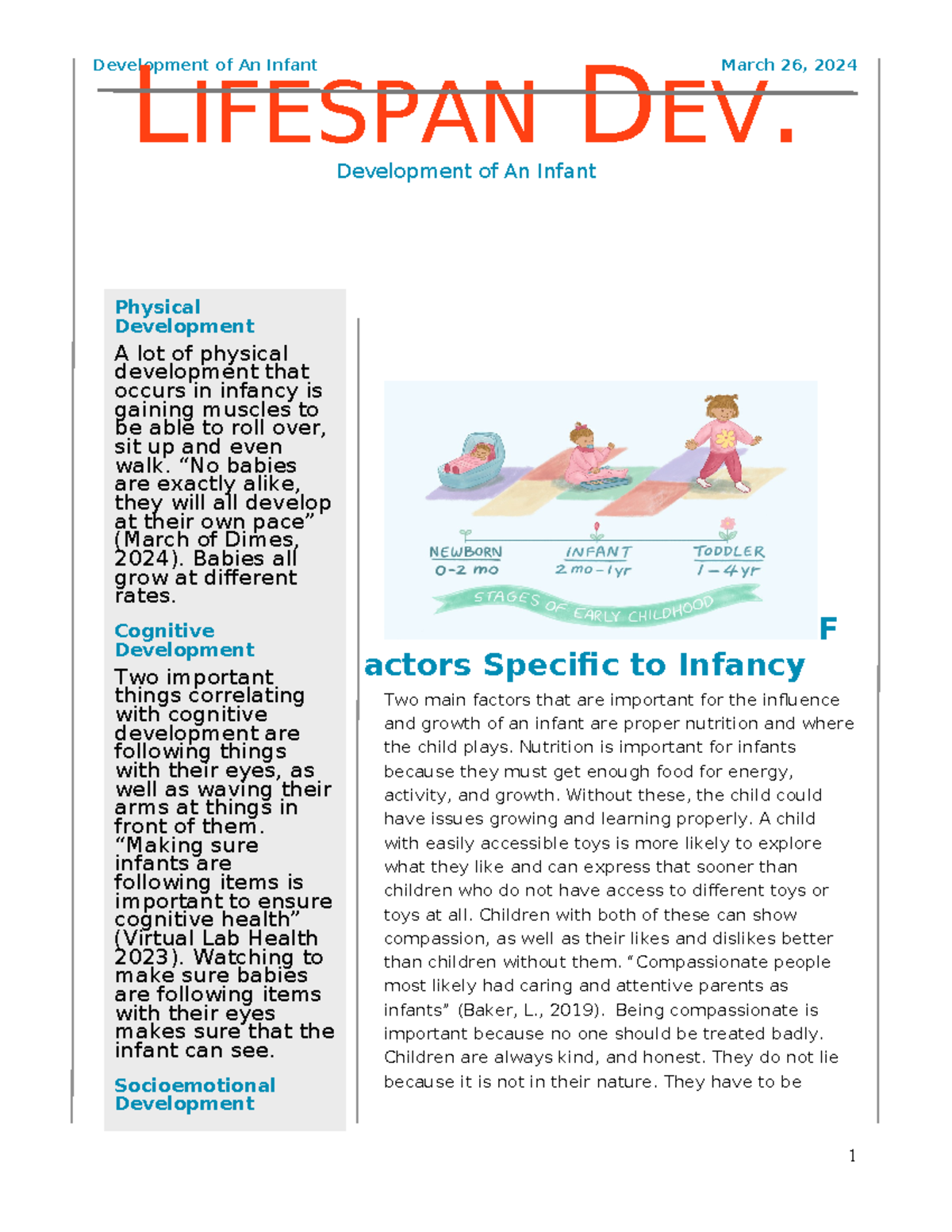 PSY-102-Development Newsletter-Infant - ####### Development of An ...