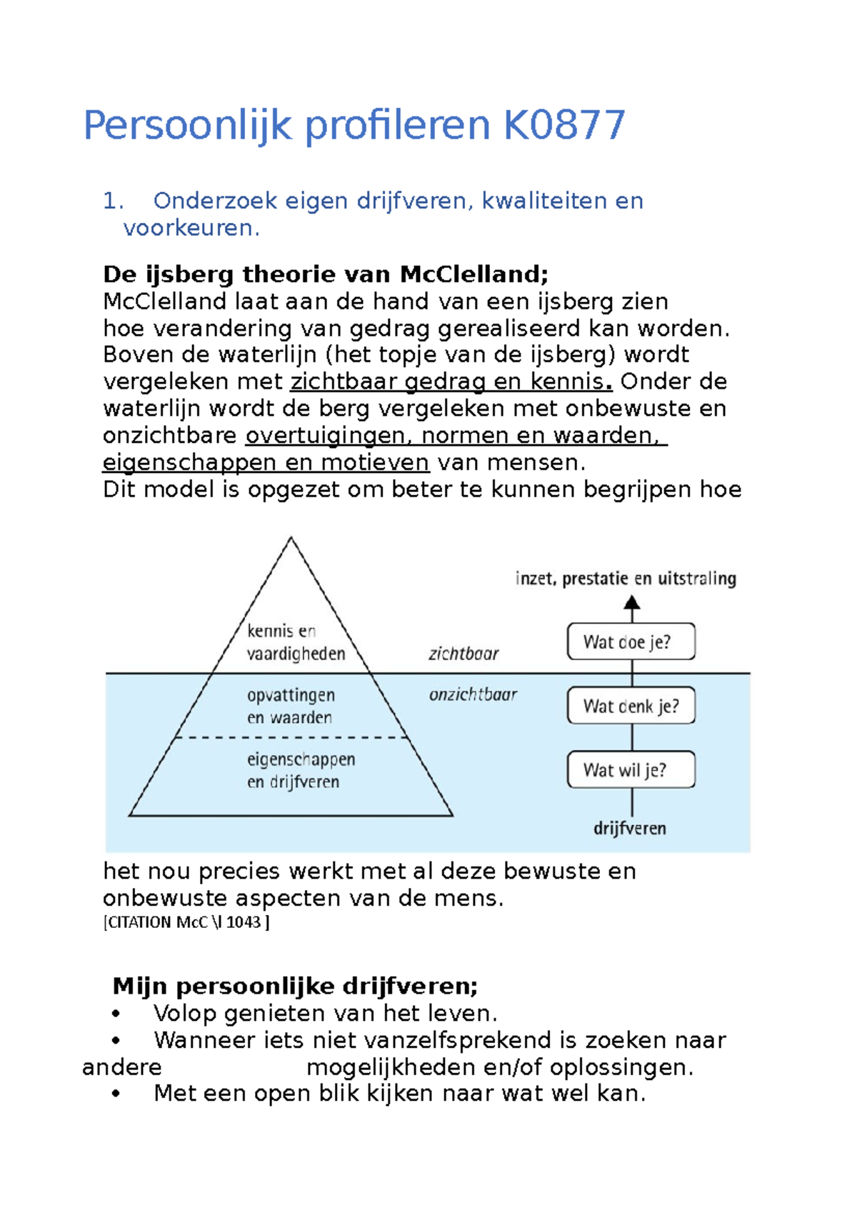 Persoonlijk profileren K0877 - Persoonlijk profileren K Onderzoek eigen ...