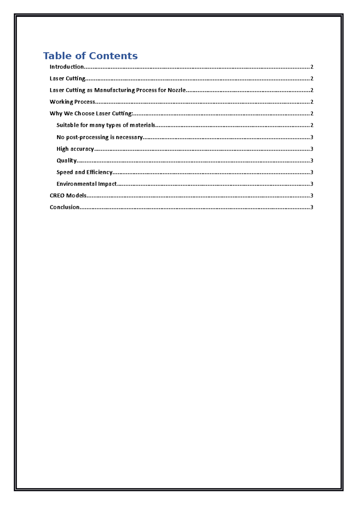 Mp Project Report-1 - Table of Contents - Studocu