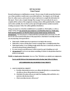 Mystery Shopper F22 - Assignment - MKT 344 Discussion 1 Fall 2022 ...