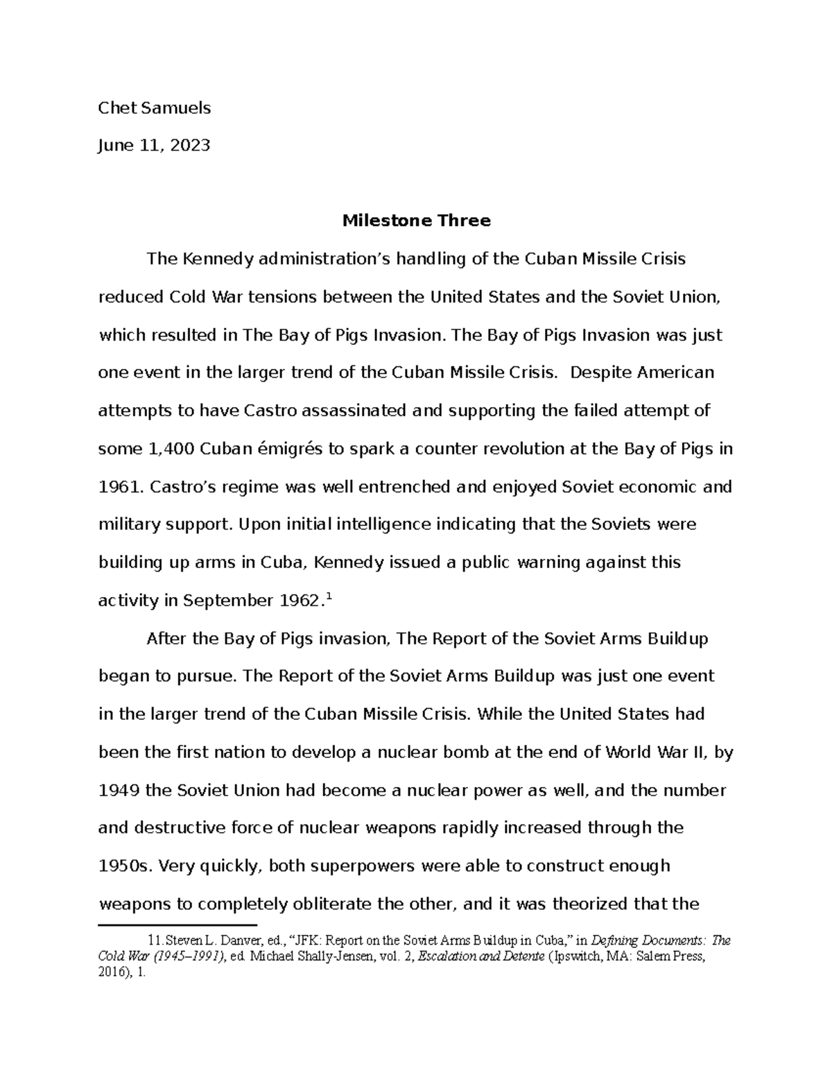 6-3Final Project Chetsamuels - Chet Samuels June 11, 2023 Milestone ...