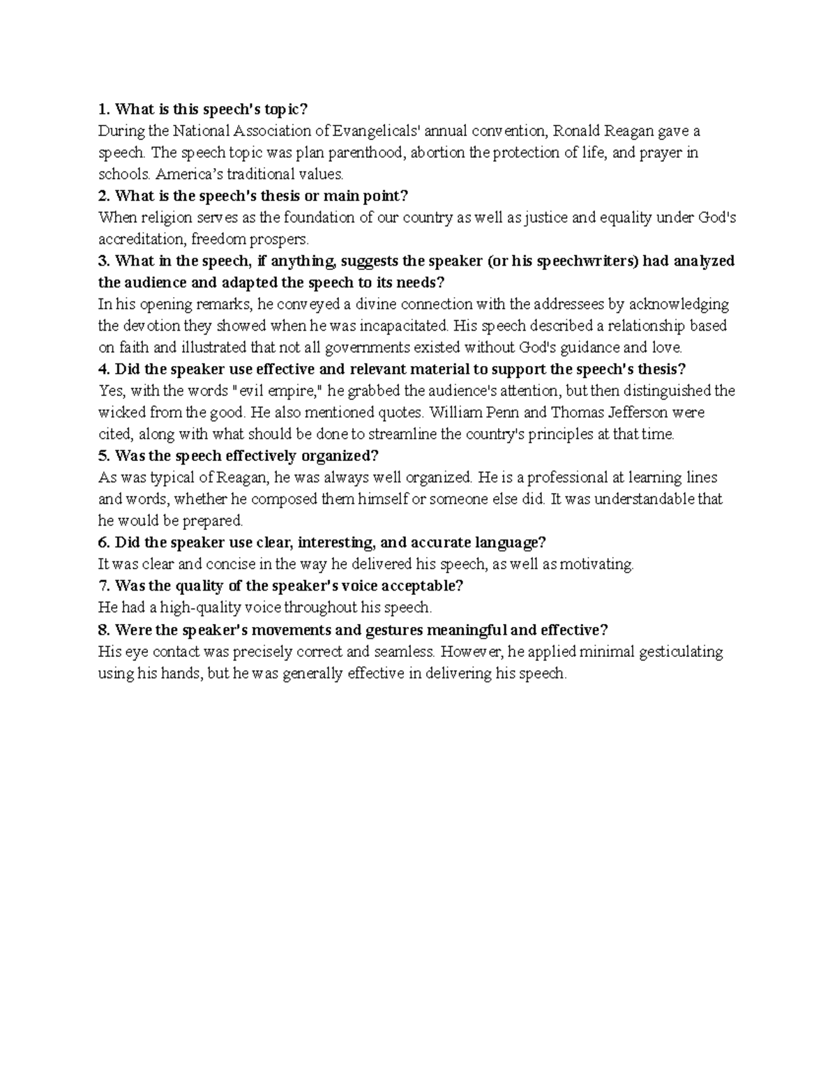 Discussion Thread Speech Analysis Dialogue - COMS 101 - What is this ...