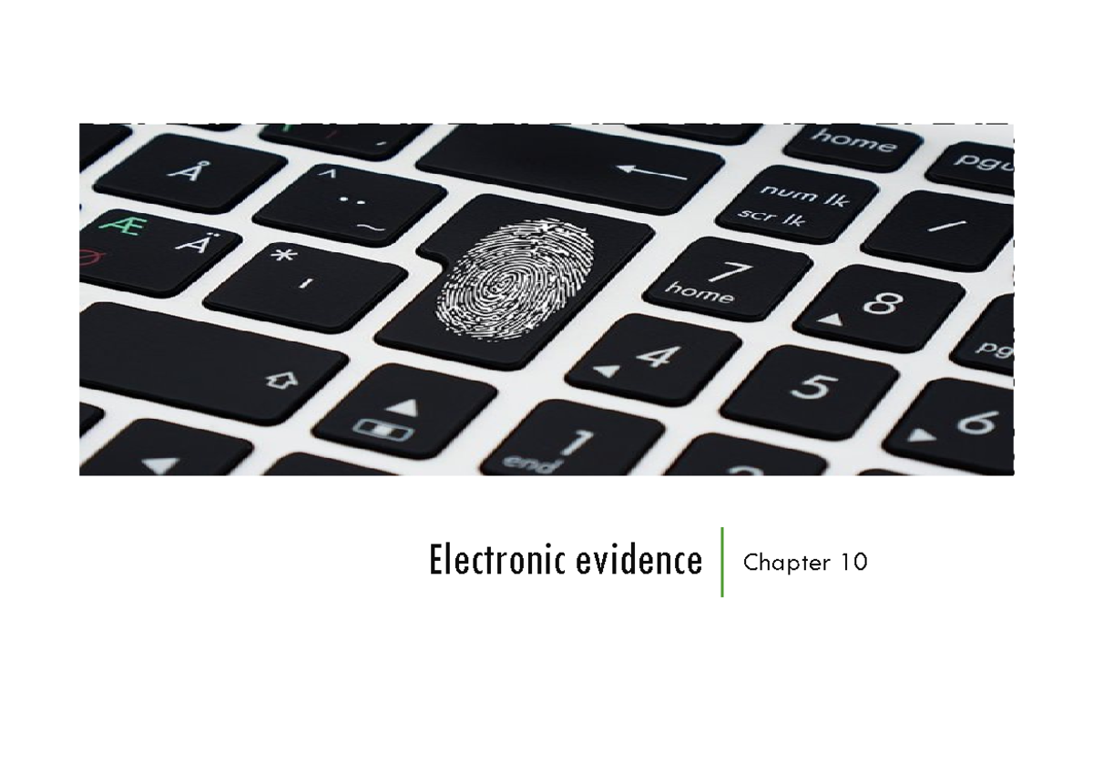 cyber law notes12345 - Electronic evidence Chapter contents ...