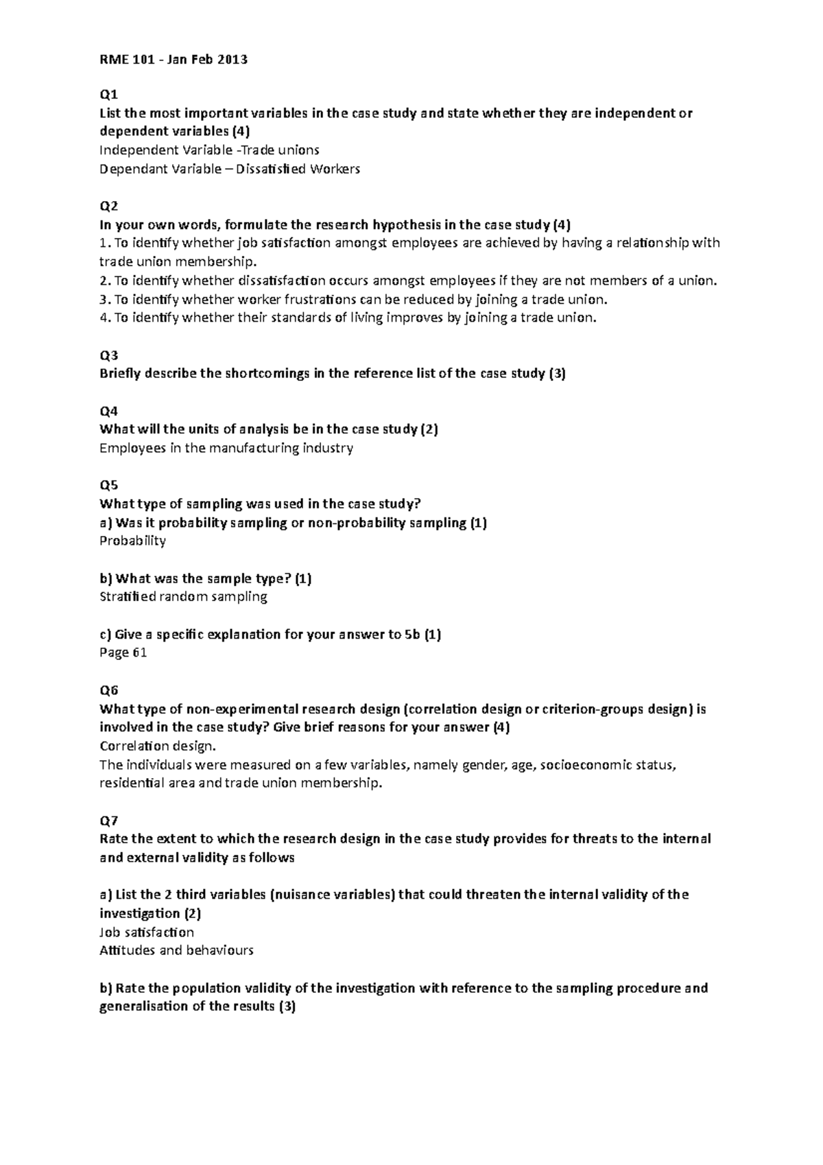 Exam Paper solutions - notes - CHRA021 - UL - Studocu