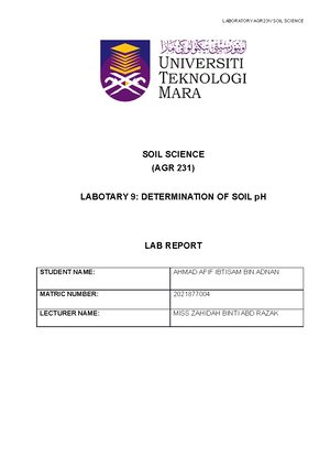 LAB Report EXP 2 SOIL Texture BY FEEL Method WITH REF docx - FACULTY OF ...