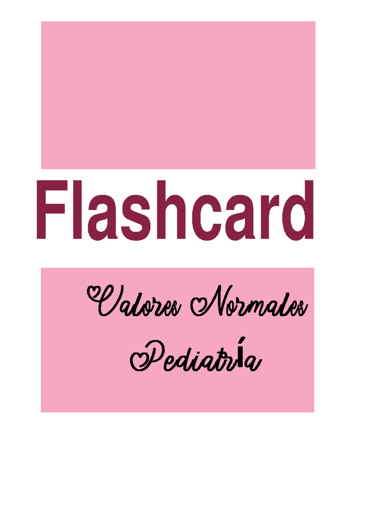 Valores normales de laboratorio en pediatria - í Flashcard Portada ...