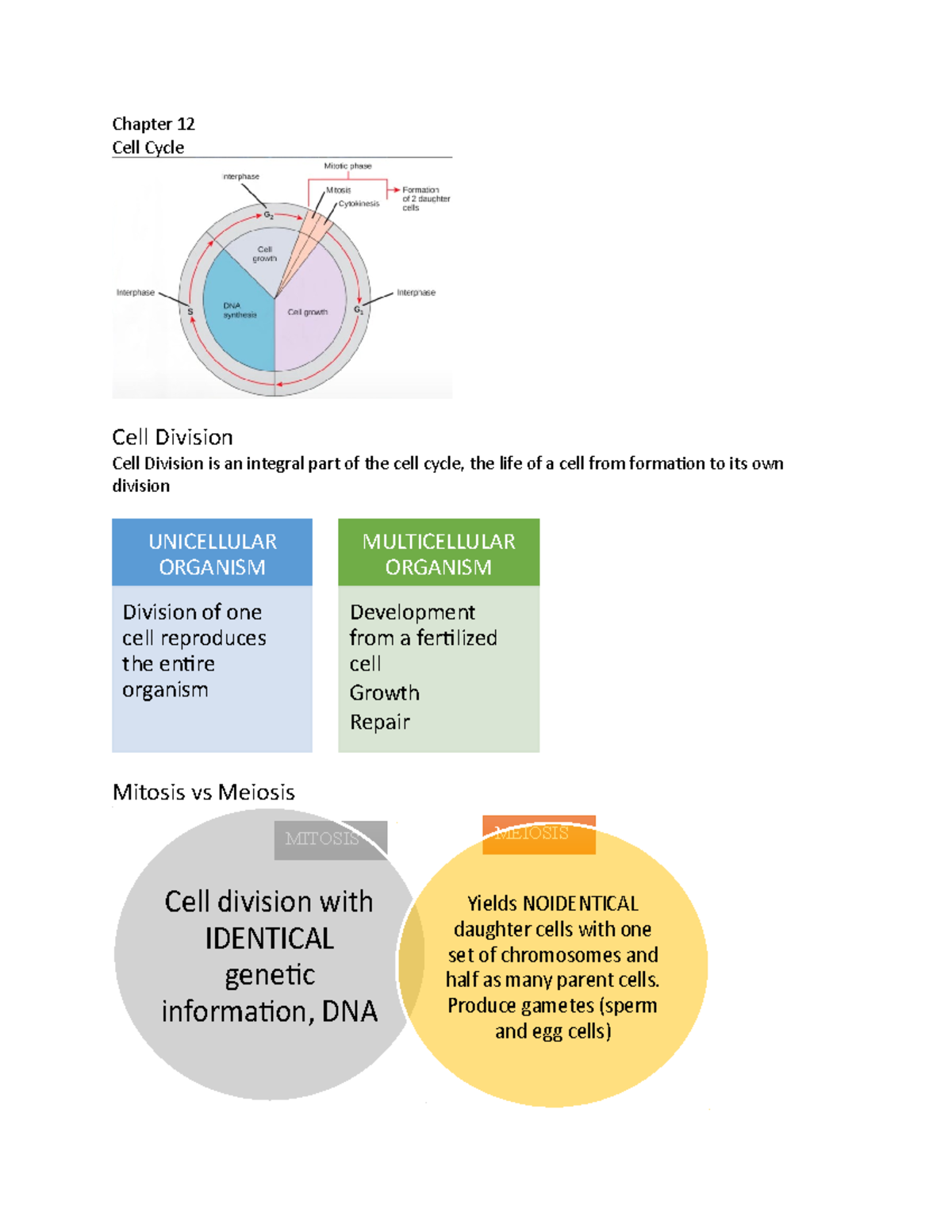 Chapter 12 - Lecture notes 12 - BSC 1010H - Valencia College - Studocu