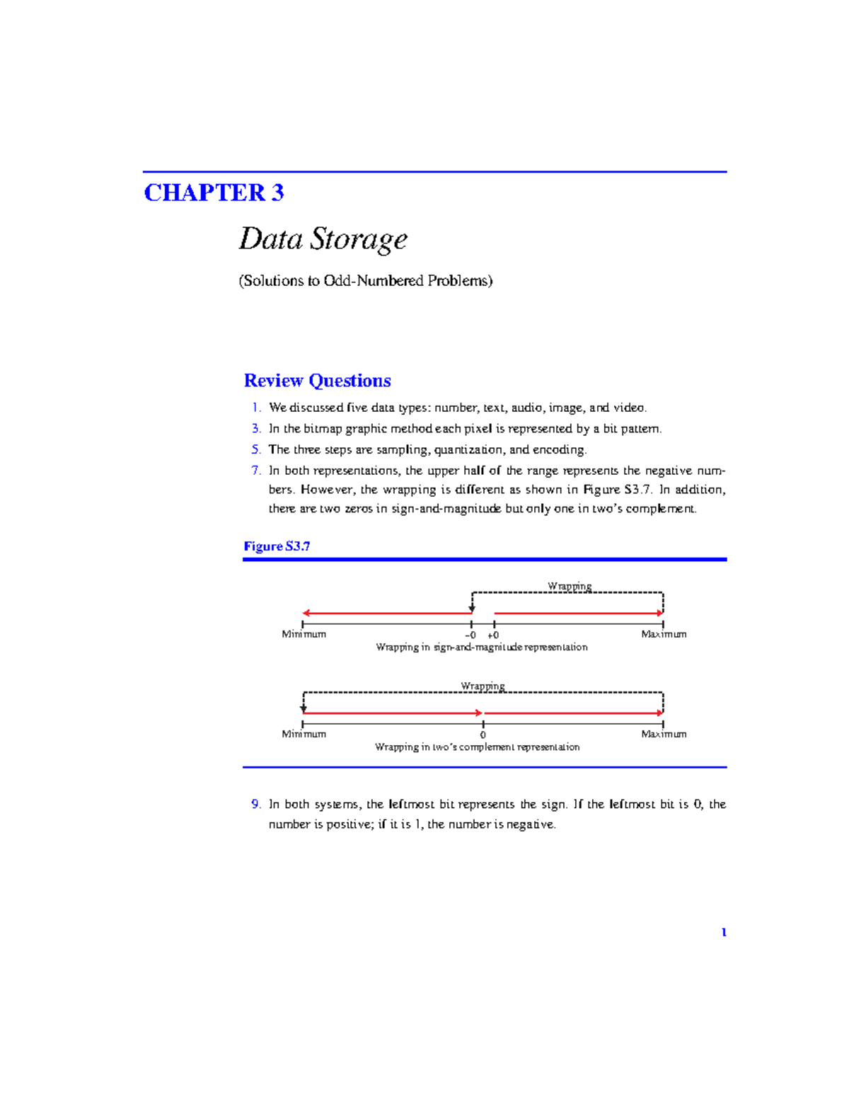 Ch-03 answer to chapter 3 - 1 CHAPTER 3 Data Storage (Solutions to Odd-Numbered Problems) Review ...