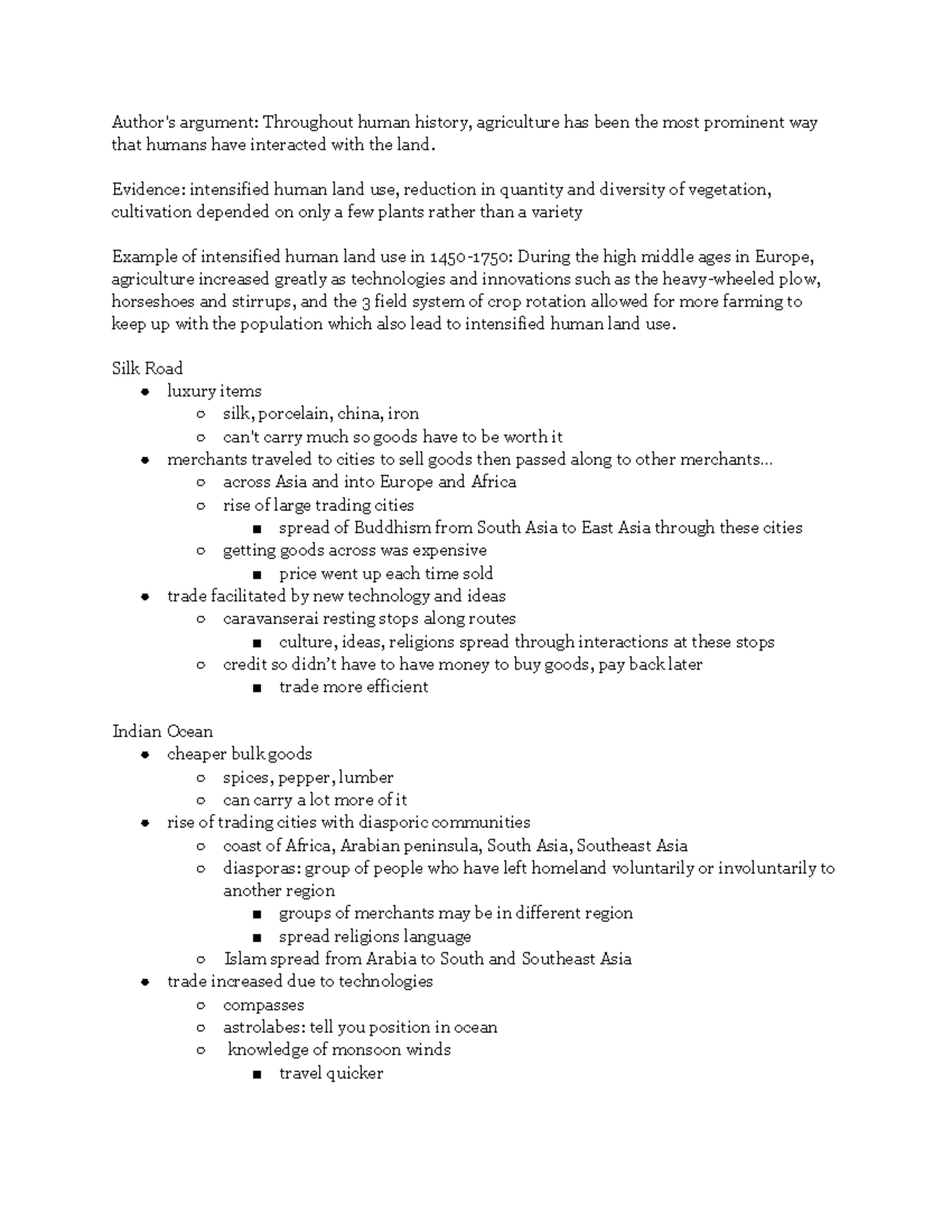 WHAP Units 1-3 - Author's argument: Throughout human history ...