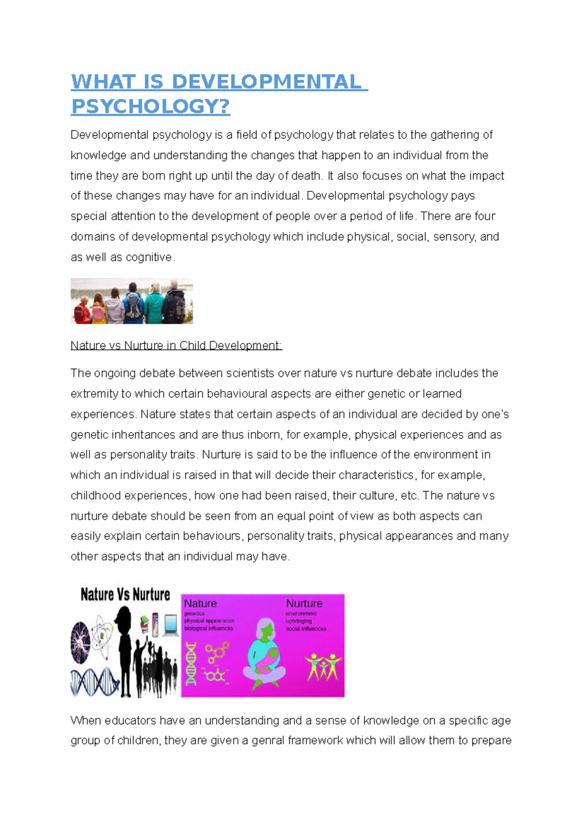 ST10100328 - Guideline on answering the child development assignment ...