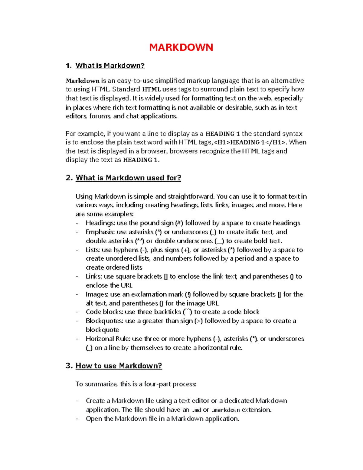 Markdown 1 - It's an interesting homework - MARKDOWN 1. What is Markdown? Markdown is an easy-to ...