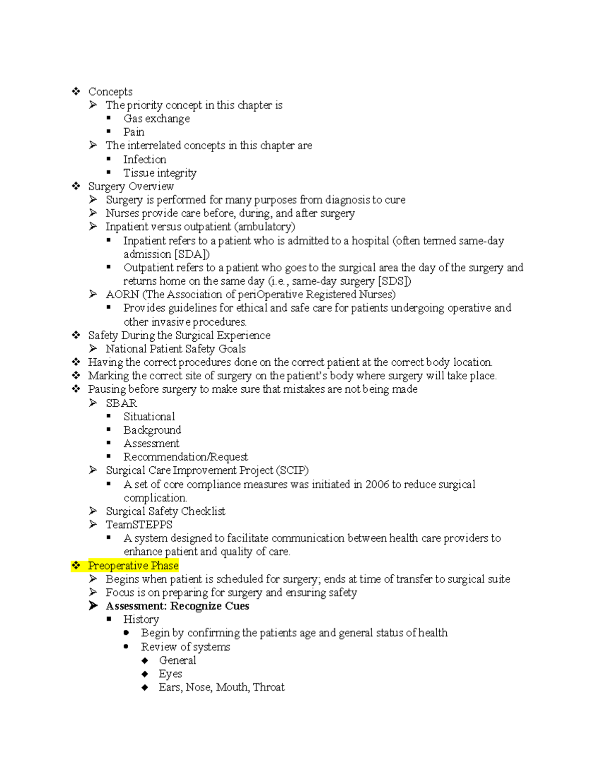 Chapter 9 Concept of Care for Perioperative Patients - Concepts The ...