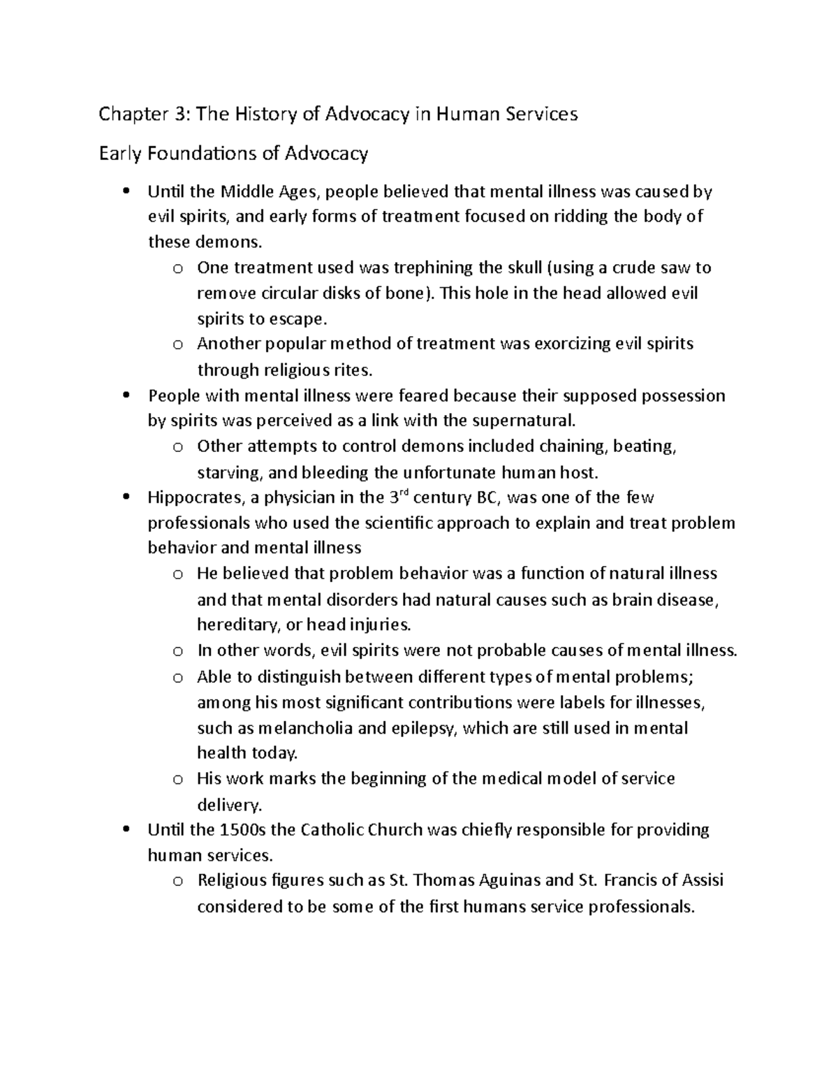Chapter 3 The History of Advocacy in Human Services - Chapter 3: The ...