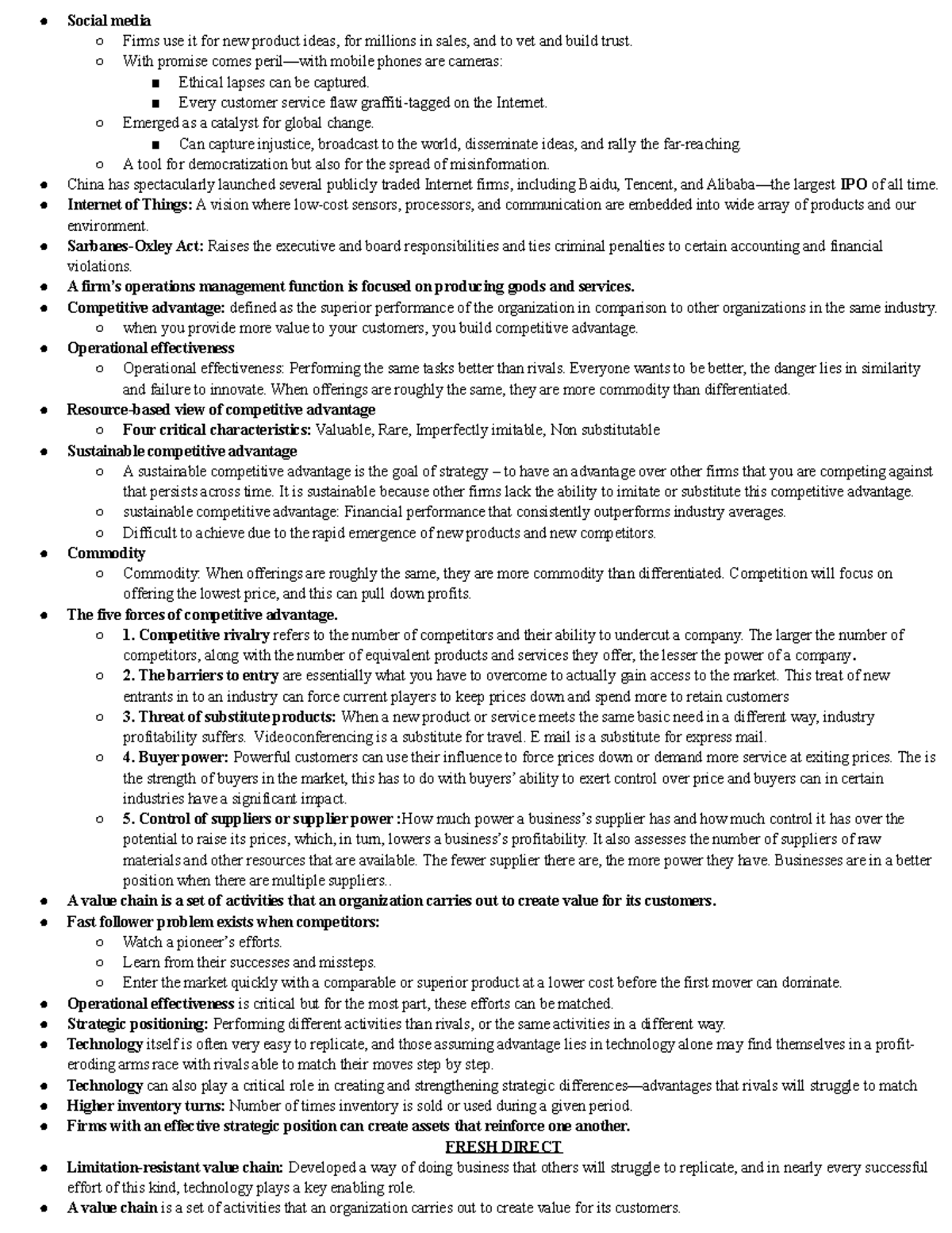 Exam 1 Notes Sheet - Prof. Lawrence Aikins - Social media Firms use it ...