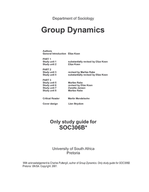 SOC3704 Portfolio Exam Student no 38848171 13 June 2020 - May/June 2020 ...